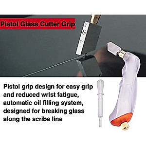 3PCS Heavy Duty Glass Running Pliers and Breaker Grozer Pliers Oil Feed Glass Cutter Set with Rubber Tips,Stained Glass Cutting Tool Kit for Key Fob Hardware Install and Stained Glass Work