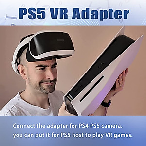 Archuu PSVR Adapter PS5 PS4 Camera Adapter Cable, VR Converter Connecting Cable for PS5 Game Console, for PS4 Host Camera