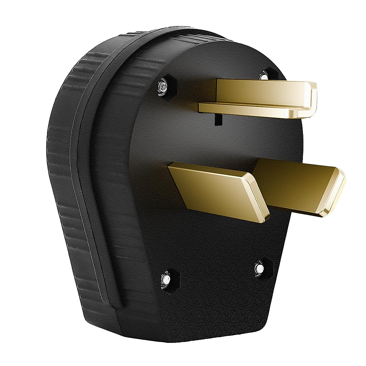 30Amp 3-Prong Dryer Plug - Nema 10-30P, 30 Amp, 125/250 Volt Angle Plug, 3 Pole 3 Wire Grounding Straight Blade for Dryers and Ranges