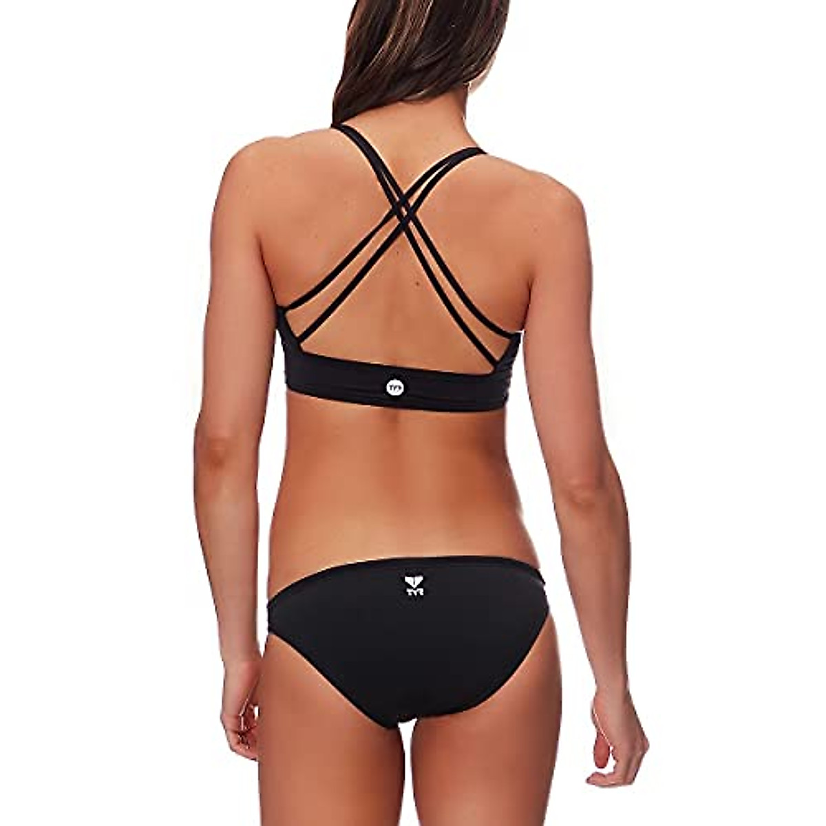 TYR Women's Standard Durafast One Classic Bikini Swimsuit Bottom, Black, Medium