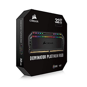 Corsair Dominator Platinum RGB 128GB (4x32GB) DDR4 3200 (PC4-25600) C16 1.35V Desktop Memory - Black