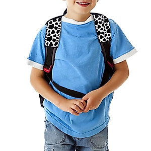 Jeiento 4 Pieces Kids Car Seat Belt Cover Safety Belt Cushion Car Seat Belt Pad Car Seat Shoulder Protector Pillow Belt Cover Pad for Baby Boys Girls Children,Black and White Cow Print