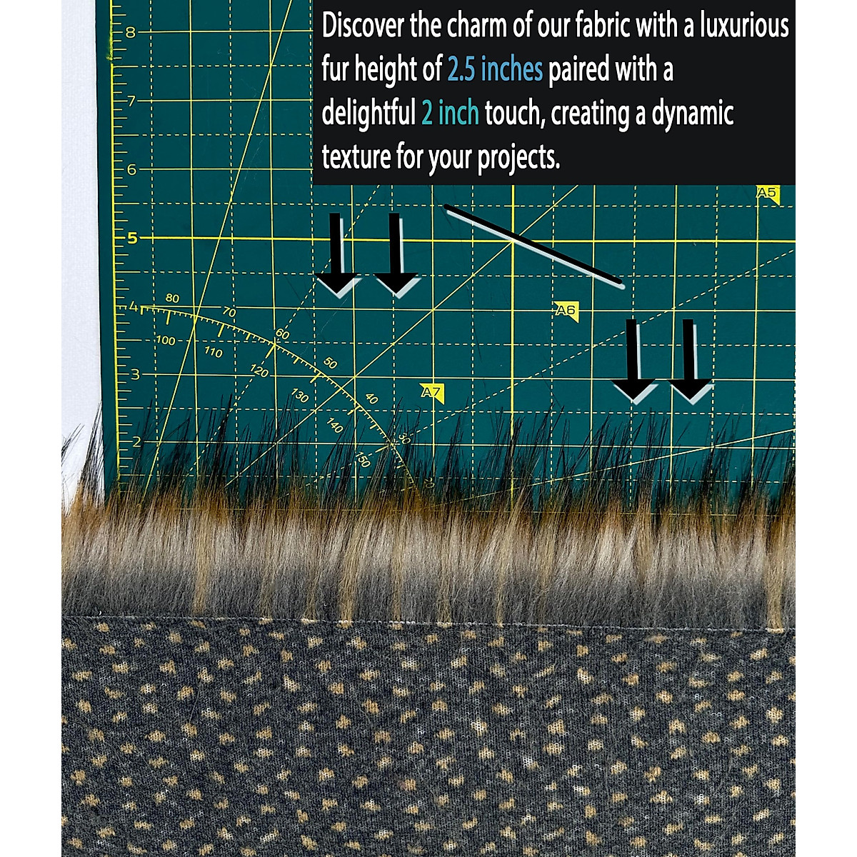 Faux Animal Fur Short/Long Pile 1400gram Heavy 65" Wide Fabric Full, Plush, Warm Soft Coat, Fashion Fursuit Costume - Sold by Continuous Yard (Grizzly Bear)