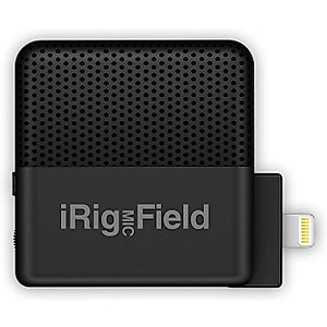 IK Multimedia iRig Mic Field stereo condenser microphone for iPhone and iPad - IP-IRIG-FIELD-IN - Black