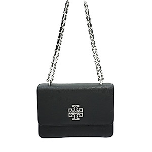 Tory Burch 73505 Black/Stainless Steel Hardware Britten Small Women's Adjustable Shoulder Bag