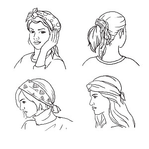 Women's Fashion Silk Scarf Guyana Flag Square Satin Headscarf Neck Scarf Head Hair Wraps