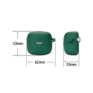 Ferbao Silicone Carrying Case Compatible with JBL Tune Flex Headphones,Portable Scratch Cover with Carabiner (Red)