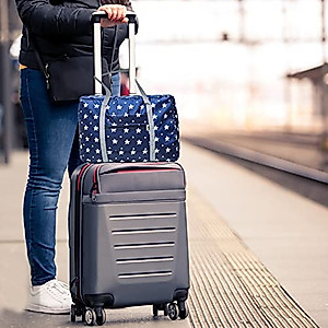 Folding Handheld Travel Bag, Large-Capacity Clothes Storage And Organization Bag, Handbag Sports Travel Bag (Dark Blue)