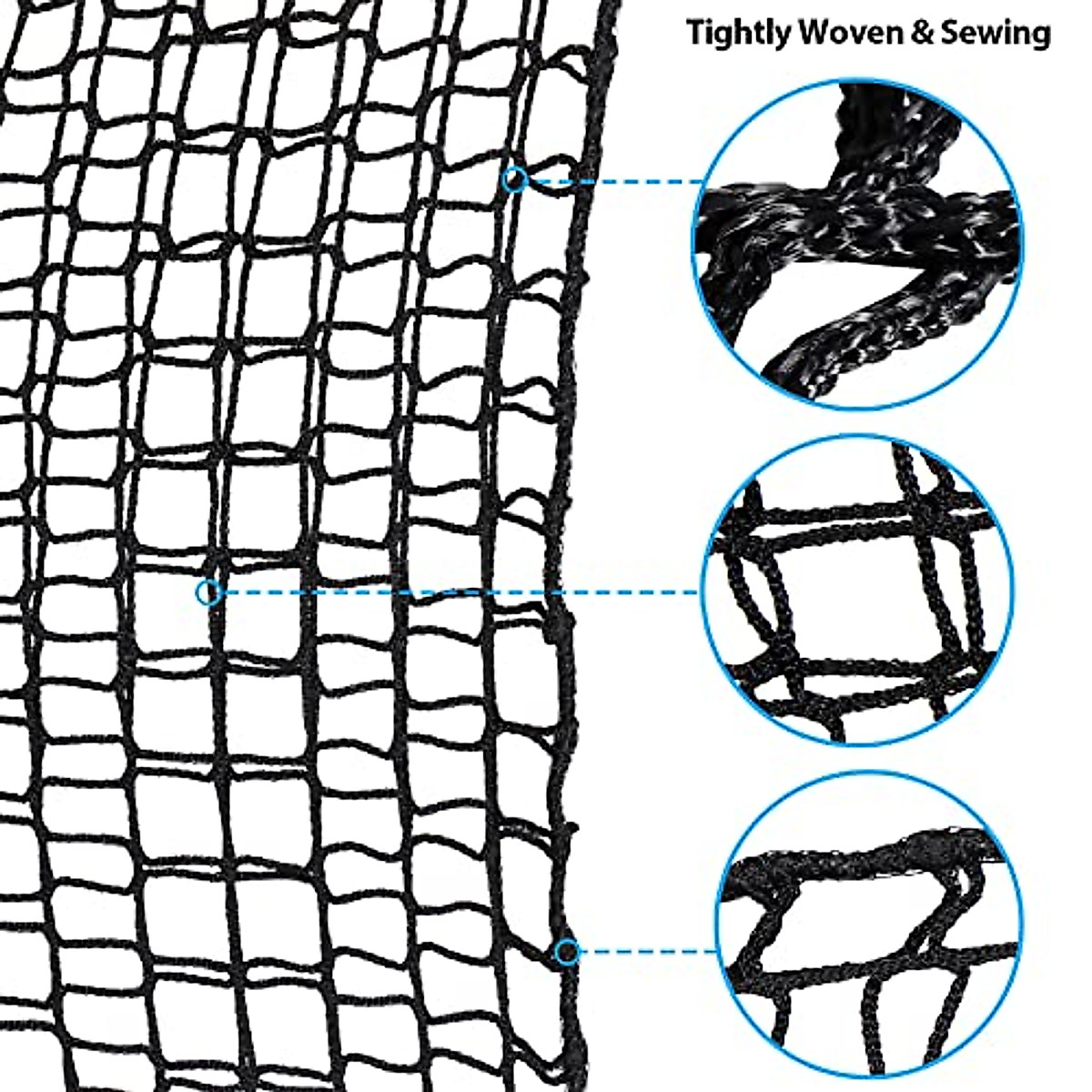 Toriexon 6.5' X 9.8' Climbing Cargo Net, Double Layers Playground Safety Net, with Storage Bag Climbing Net for Kids Outdoor Treehouse