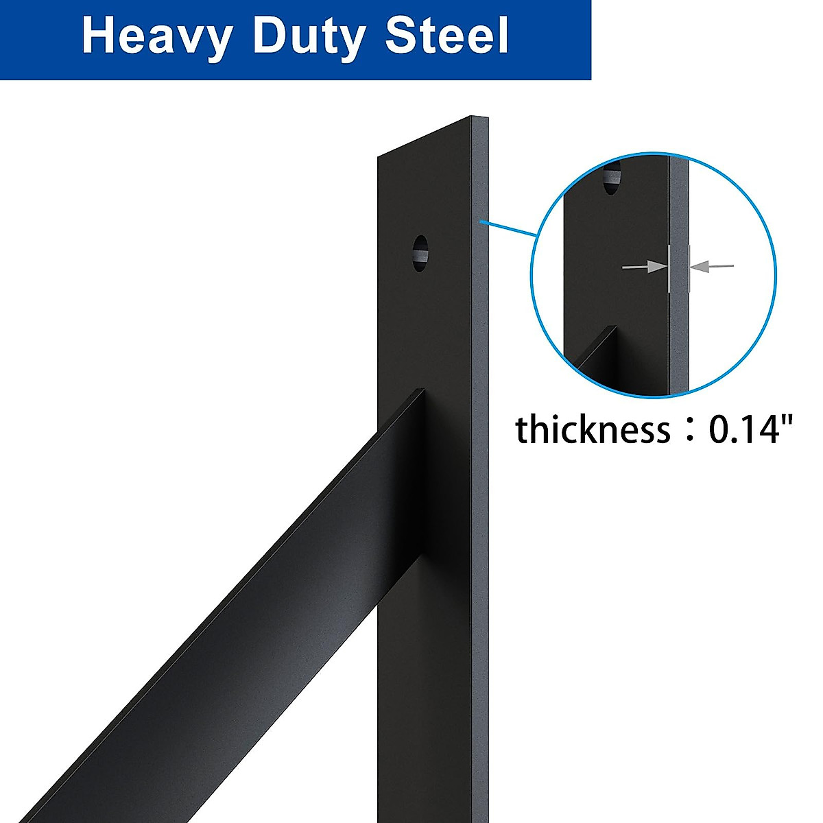 JUBEST Heavy Duty Gate Corner Brace Bracket, Anti Sag Gate Kit Adjustable Gate Hardware for Wooden Fence, Driveway, Corral Gates, Wood Windows(Door Not Include)