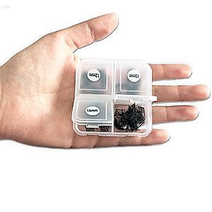 Lashes Cluster NINGLASH NF14 Travel Makeup D Curl DIY Eyelash Extension Lashes, 96 Pcs Individual Lash Extensions, Soft Natural Lightweight 10/12/14/16mm Mix Resuale Eyelash for Home use