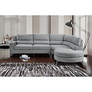 Lexicon Bonita Upholstered Sectional in Gray