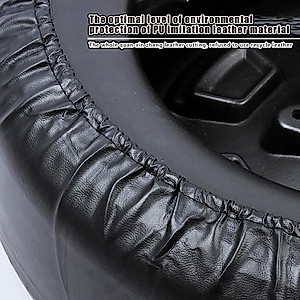 gunhunt 1 PC American Flag Pattern Tire Cover, 16" Car PVC Spare Tire Cover, Spare Tire Waterproof Protective Cover, Applicable to Most Cars, Trucks, SUVs, Trailers (Black)