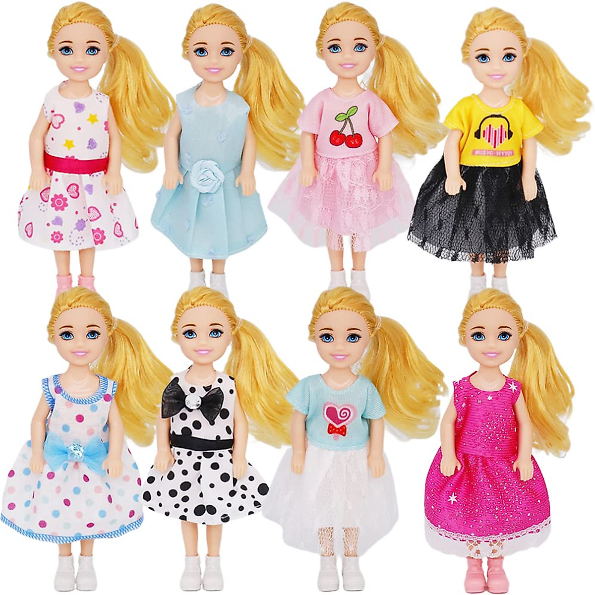 20 Sets 6 inch Chelsea Doll Clothes Accessories 15 Dresses 5 Outfits for Kids Christmas Birthday Gifts