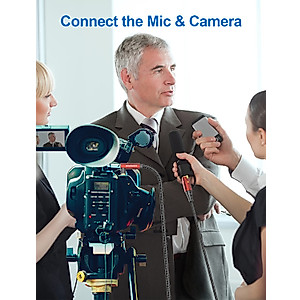 SOUNDFAM 3.5mm to XLR Premium Microphone Cable 6FT, 90 Degree Right Angle 3.5mm(TRS,1/8 Inch,Aux) Male to XLR Female Unbalanced Interconnection Cable for Microphone, Sound Card, Camcorder & More