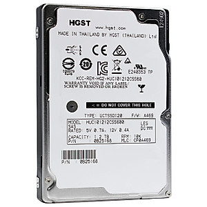 HGST Ultrastar C10K1200 | HUC101212CSS600 | 0B25168 | 1.2TB 10K RPM SAS 6.0GB/s 64MB Cache | 2.5in SFF | 512n | Enterprise Hard Disk Drive (Renewed)