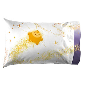 Jay Franco Disney Wish Full Size Sheet Set - Super Soft Kids 4 Piece Bedding Set Features Asha, Valentino, & Wishing Star - Microfiber Sheets Includes Reversible Pillow Covers