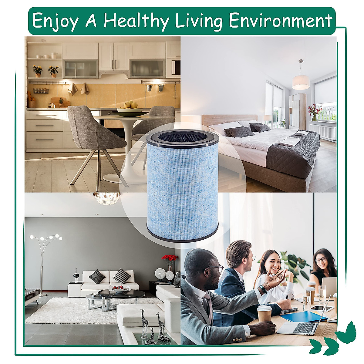 Asheviller AP300 Filter Replacement, Compatible with Instant® AP300 Air Purifier, H13 Grade True HEPA Filter and Activated Carbon Filter, Compare to F300 Filter,2 Pack