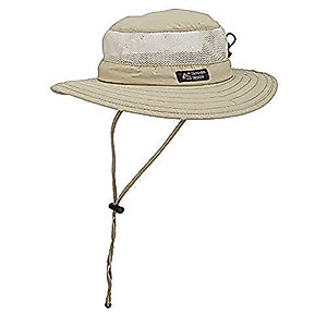 Dorfman Pacific Men's Bonnie Mesh Sides Hat, Khaki, XX-Large