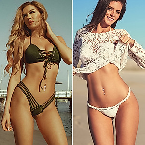 Drperfect Nipple Rings Dangle Belly Button Rings for Women 14G 316L Surgical Steel Curved Navel Barbell CZ Tongue Rings Nipple Piercing Jewelry