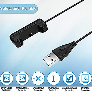EXMRAT Compatible with Fit Bit Flex 2 Charger Cable, Replacement USB Charger Charging Cable for Fit Bit Flex 2 (Black)