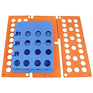 Sutekus Clothes Folder Shirt Folding Board T-Shirt Folder Easy and Fast Flipfold for Adults & Kids 2 Pack (Blue)