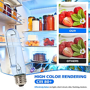GGTE Blue Refrigerator Light Bulbs E26 Compatible With Sub Zero,7006999 Refrigerator Glass Lamp Replacement 40W 120V (1)