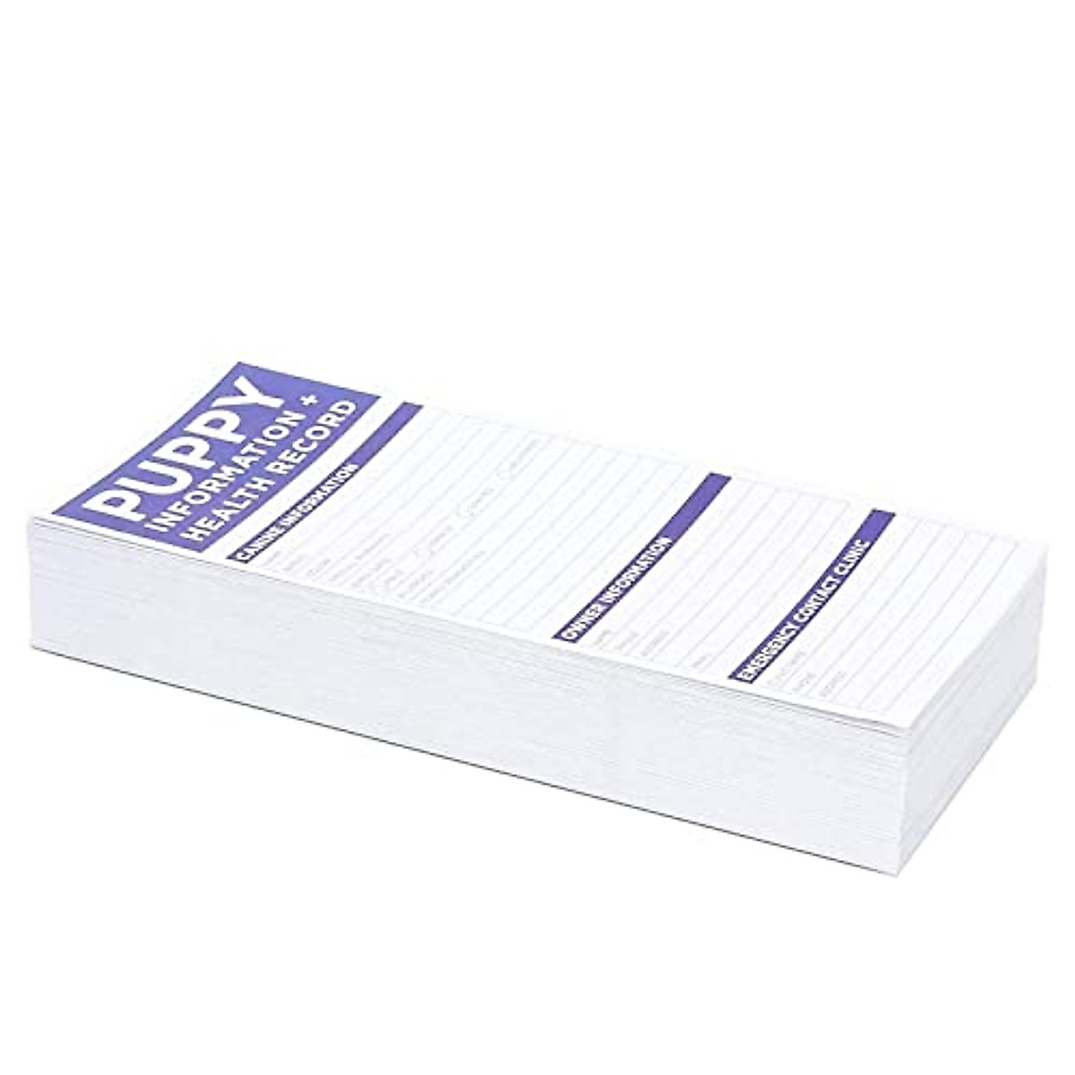 Okuna Outpost 60 Pack Puppy Vaccination Record Cards, Dog Vaccine and Canine Health Record Booklets, Tri-Fold (8.5 x 11 in)