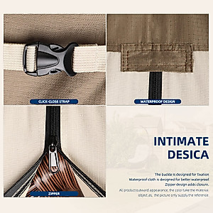 HAMLER Patio Egg Chair Cover, Heavy Duty Outdoor Hanging Egg Chair Cover , Wicker Swing Chair Covers with Zipper, Outdoor Chair Covers Waterproof Fits up to 45W x 33D x 68H Inches