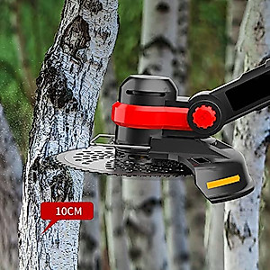 Mrzneaoch Battery Powered Weed Eater Newly Upgraded 8-Inch Blade Grass Trimmer for Lawn Trimmingtwigsbrush Cutting（Black）