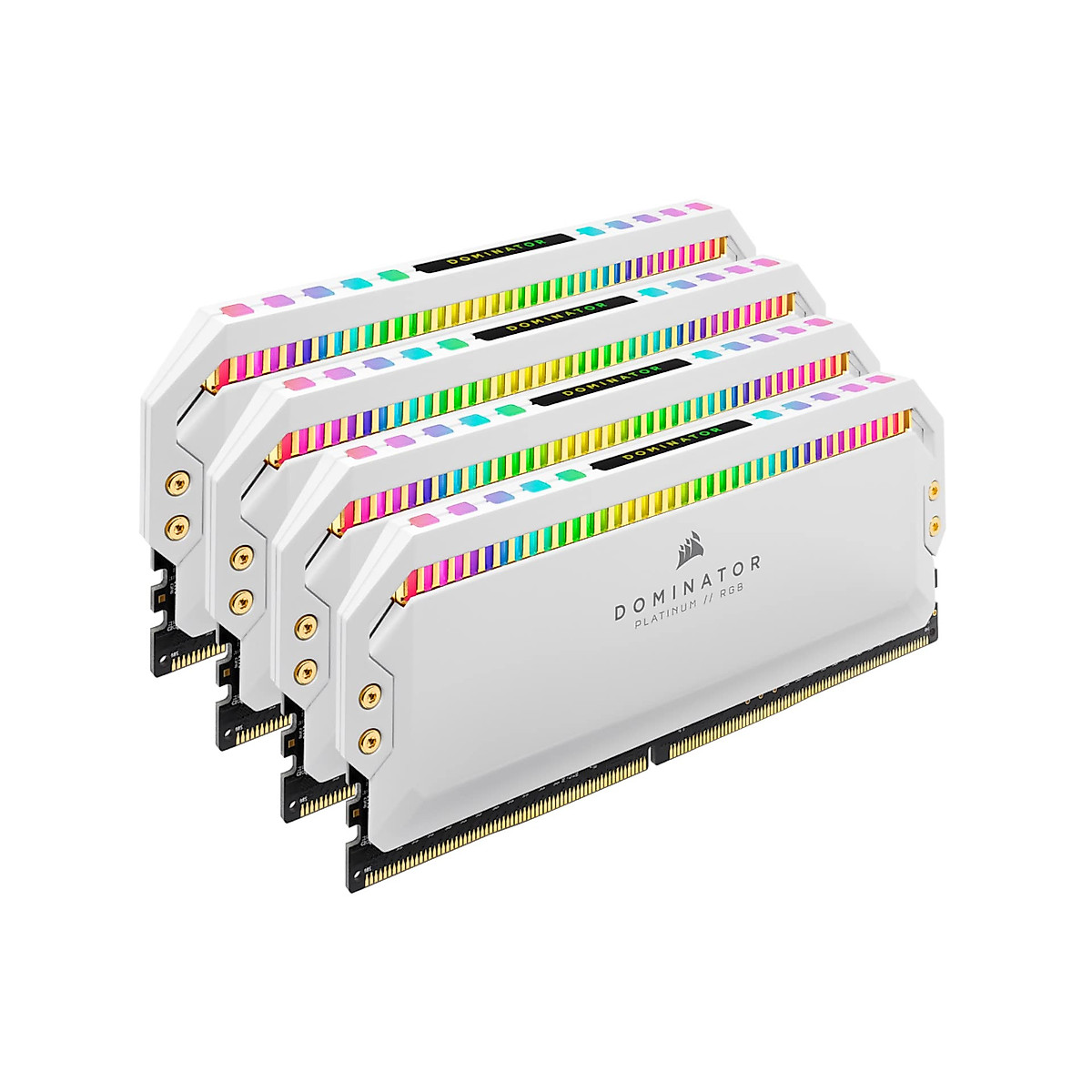 Corsair Dominator Platinum RGB 32GB (4x8GB) DDR4 3200MHz C16 Desktop Memory (12 Ultra-Bright CAPELLIX RGB LEDs, Patented Dual-Channel DHX Cooling Technology, Intel XMP 2.0 Support) White