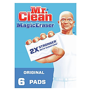 Mr. Clean Magic Eraser Original Cleaning Pads with Durafoam, White, 6 Count