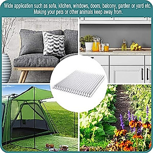 Aocoray 8 Pack Cat Deterrent Outdoor/Indoor Scat Mat, Pet Deterrent Training Mats, Keep Cats/Dogs Away Plastic Mats with Spikes, 12 Sq.ft, 16 x 13 Inches