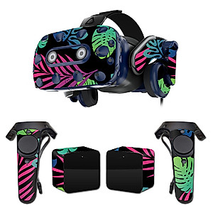 MightySkins Skin Compatible with HTC Vive Pro VR Headset - Neon Tropics | Protective, Durable, and Unique Vinyl Decal wrap Cover | Easy to Apply, Remove, and Change Styles | Made in The USA