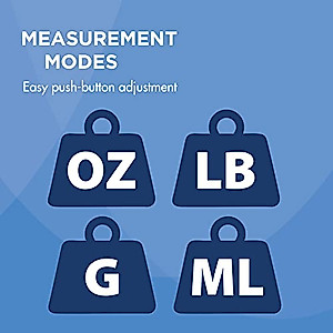 HealthWise Digital Kitchen Food Scale with Calorie & Carb Calculator Tempered Glass | Precision Measurements | Unit conversions: oz, lbs, g, ml | 14 pre-Set Foods, Gray (59-106)