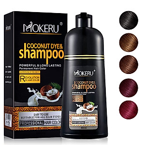 Fvquhvo Light Brown Hair Shampoo-Instant Hair Dye Shampoo 3 in 1 for Women & Men - Herbal Brown Shampoo Colors in 15 Minutes & Long Lasting Brown Hair Dye 16.90 Fl Oz(Light Brown)