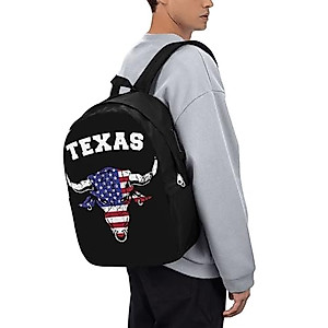 VNCXCNCN I Love TEXAS Laptop Backpack Classic Backpack Music Elements Travel Backpack Sports Backpack With USB port