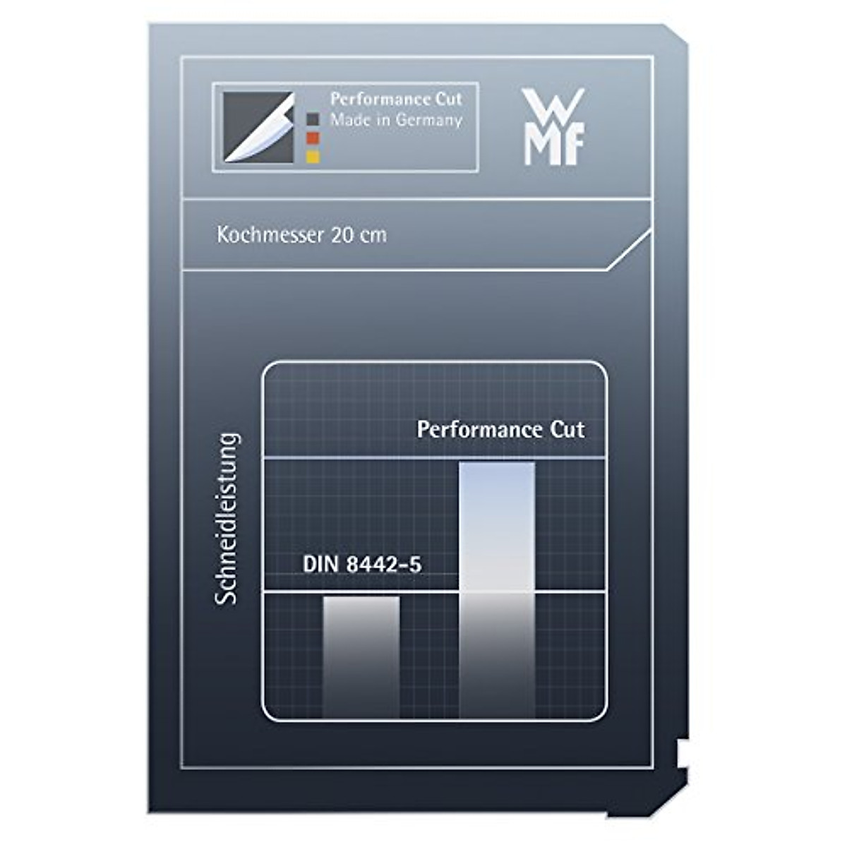 WMF Chef's Knife Spitzenklasse Plus Length 30 cm Blade Length 15 cm Performance Cut Made in Germany Forged Special Blade Steel Seamlessly Riveted Plastic Handle