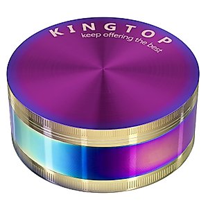 KINGTOP 3 Inch Large Spice Grinder, Zinc Alloy Mills (Colorful)