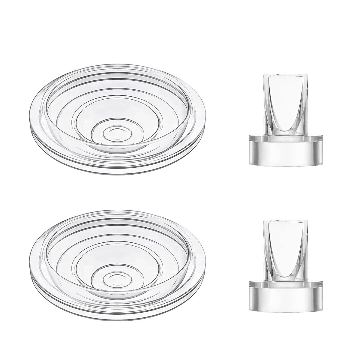 Luxlady Wearable Electric Breast Pump Accessories - Silicone DuckbillValve and Diaphragm, Compatible for S9 / S12, Orignal Parts Replacement for Luxlady and Other Brands in Same Models, 2 Pack
