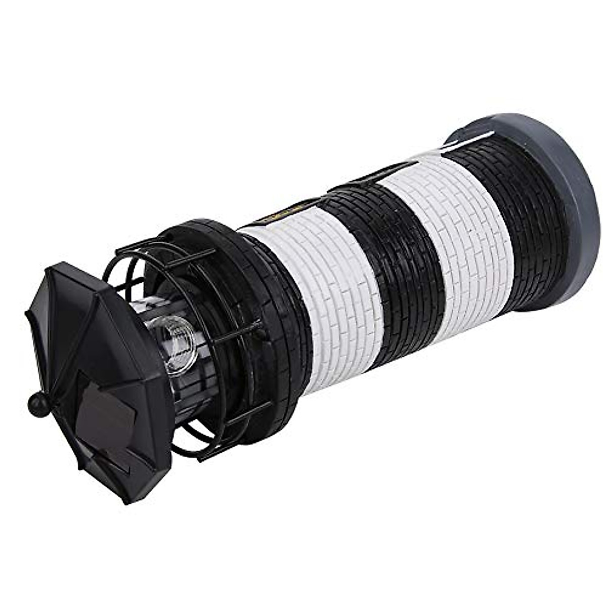Naroote wosume Waterproof Easy to Install Automatic Rotating Light Rotating Lighthouse for Home(Black and White)