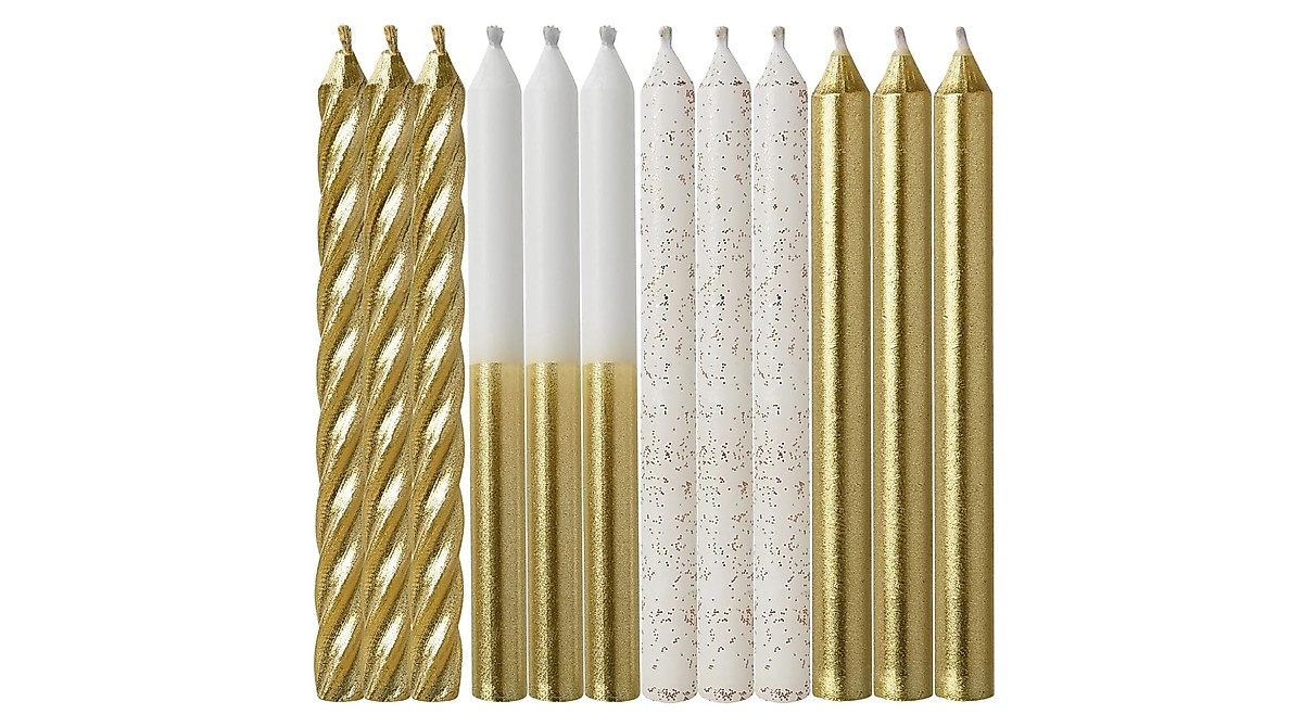 Gold Metallic Candles - Elegant & Luxurious for Any Celebration