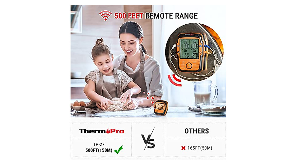 ThermoPro TP27: Long Range Wireless Meat Thermometer