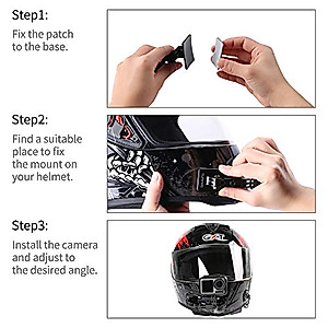 Aluminum Motorcycle Chin Helmet Mount Compatible with GoPro Hero 11/10/9/8 Black/AKASO/Campark/YI Action Camera and More (Aluminum Motorcycle Chin Helmet Mount)