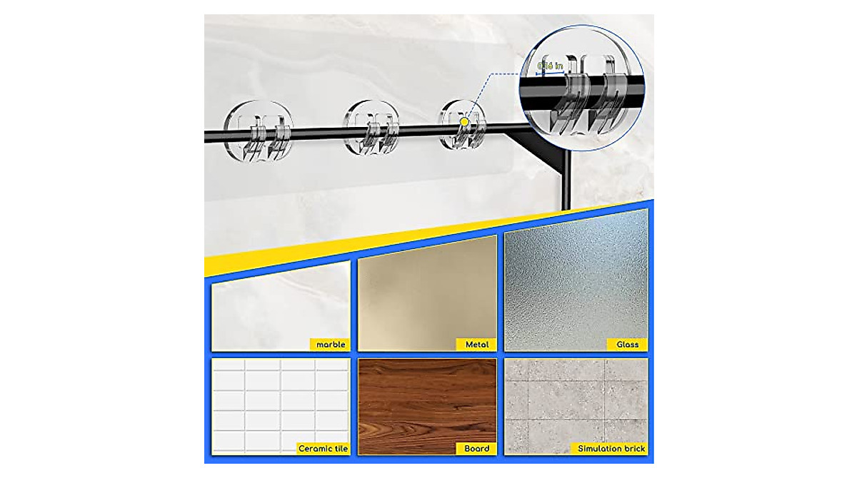 Umart 3 Packs Adhesive Hooks Sticker for Replacement No Drilling No ...