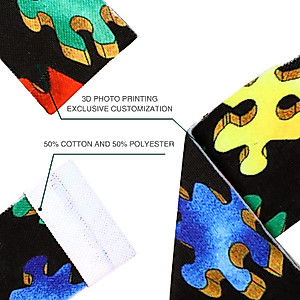 Benefeet Sox Mens Funny Crazy Socks Cool Funky Puzzle Socks Unisex Boys Puzzles 3D Printed Jigsaw Socks Youth Basketball Novelty Fun Patterned Athletic Tube Socks Gifts for Men Teenage Son