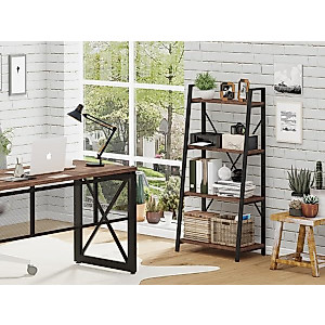 BON AUGURE 4 Tier Bookshelf and Record Stand