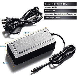 42V 2A Battery Charger, Power Supply Adapter 36V Battery Adapter Charger Automotive Battery Charger, Sports Lithium Battery Maintainer