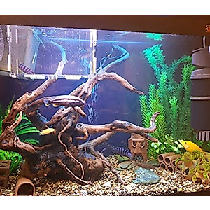 1Pc Green Large Aquarium Plants Plastic Fish Tank Plants Aquarium Decor 16.5 Inches