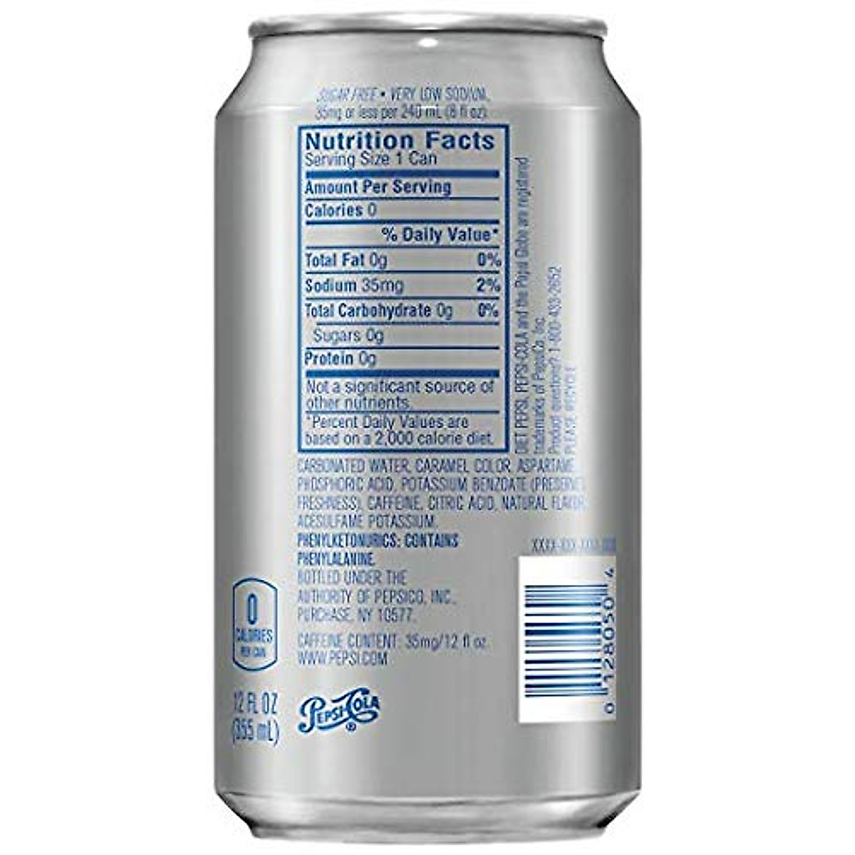 Diet Pepsi, 12 Fl Oz cans, Pack of 18